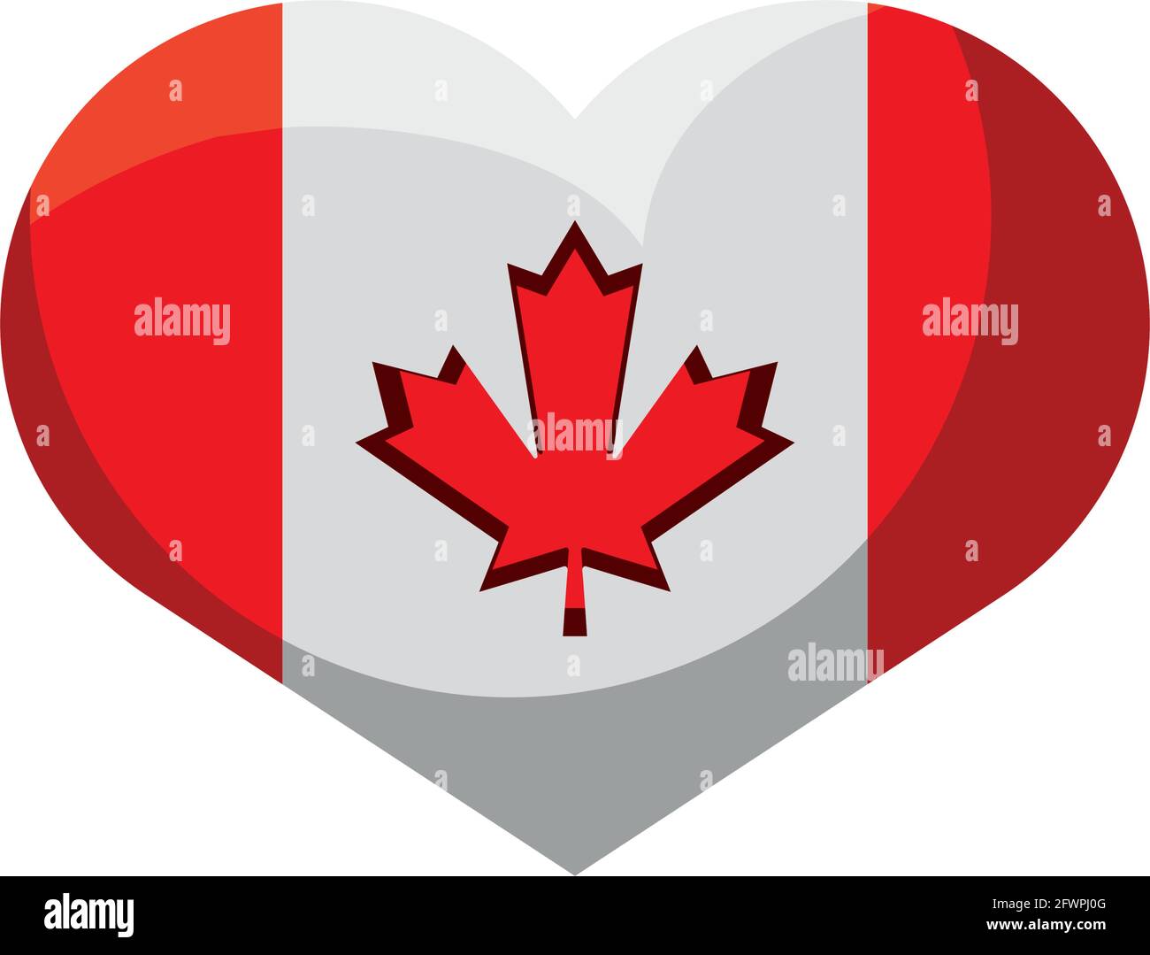 canadian flag in heart Stock Vector Image & Art - Alamy