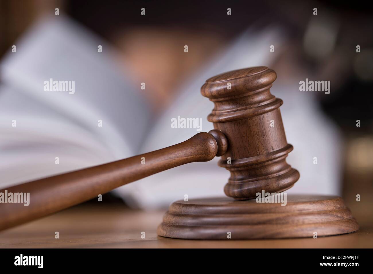 Mallet, Law, legal code and scales of justice concept Stock Photo - Alamy