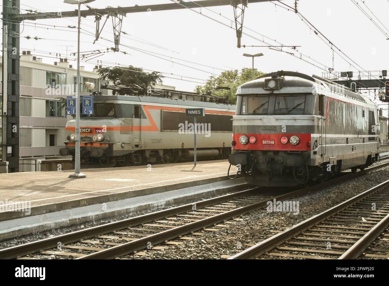 Picture of a passenger regional train from the French railway company ...