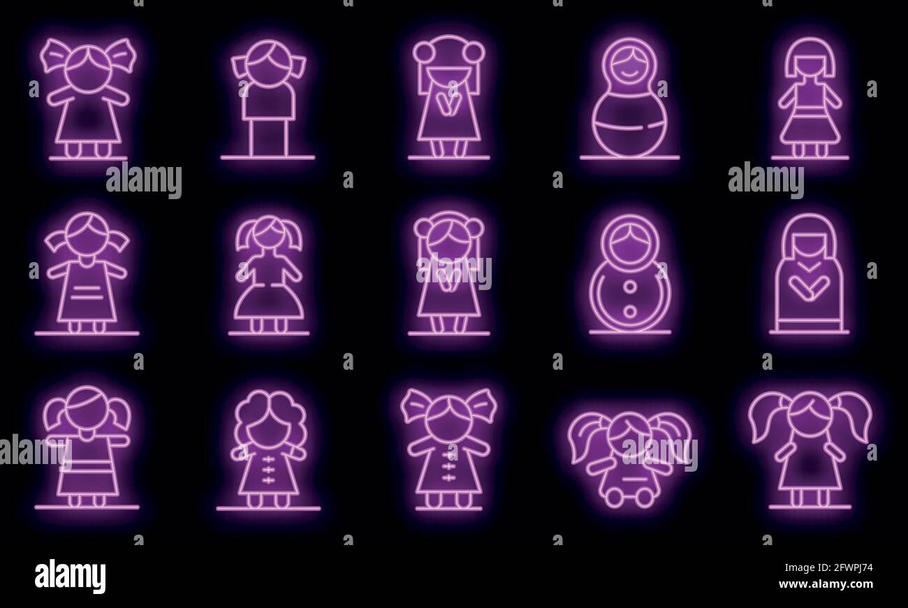 Female doll neon hi-res stock photography and images - Alamy