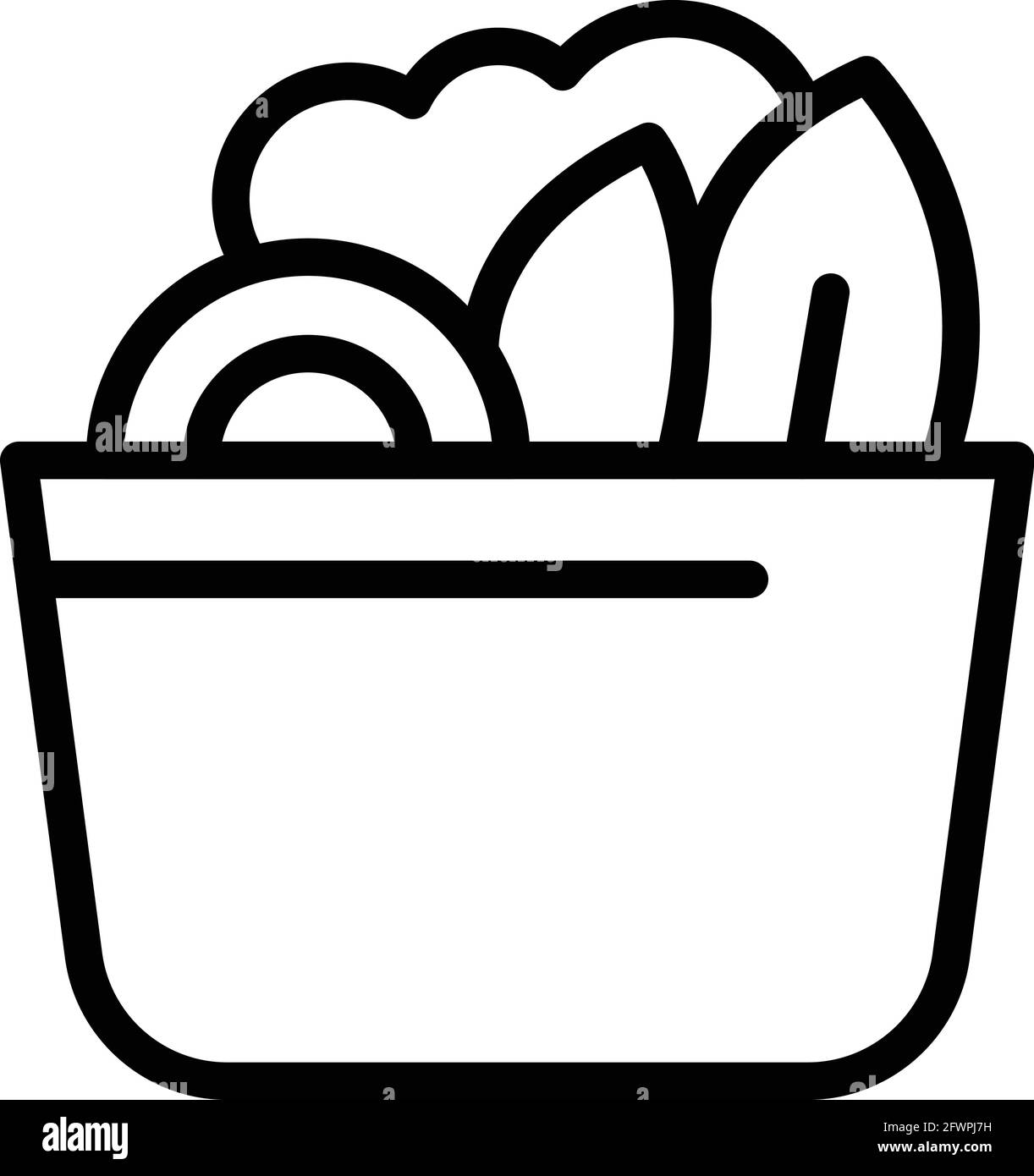 Lunch bowl salad icon. Outline Lunch bowl salad vector icon for web ...