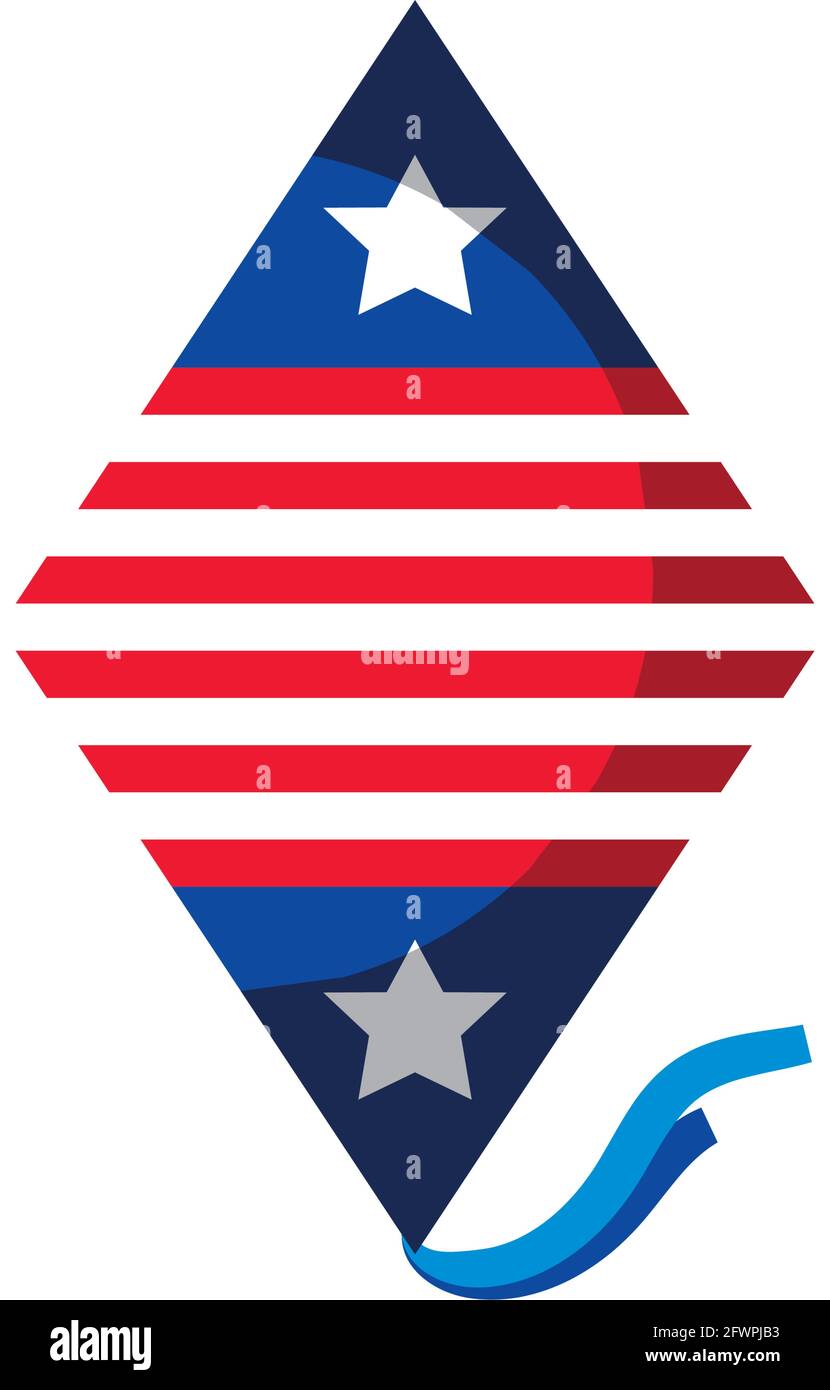 american flag in kite Stock Vector Image & Art - Alamy