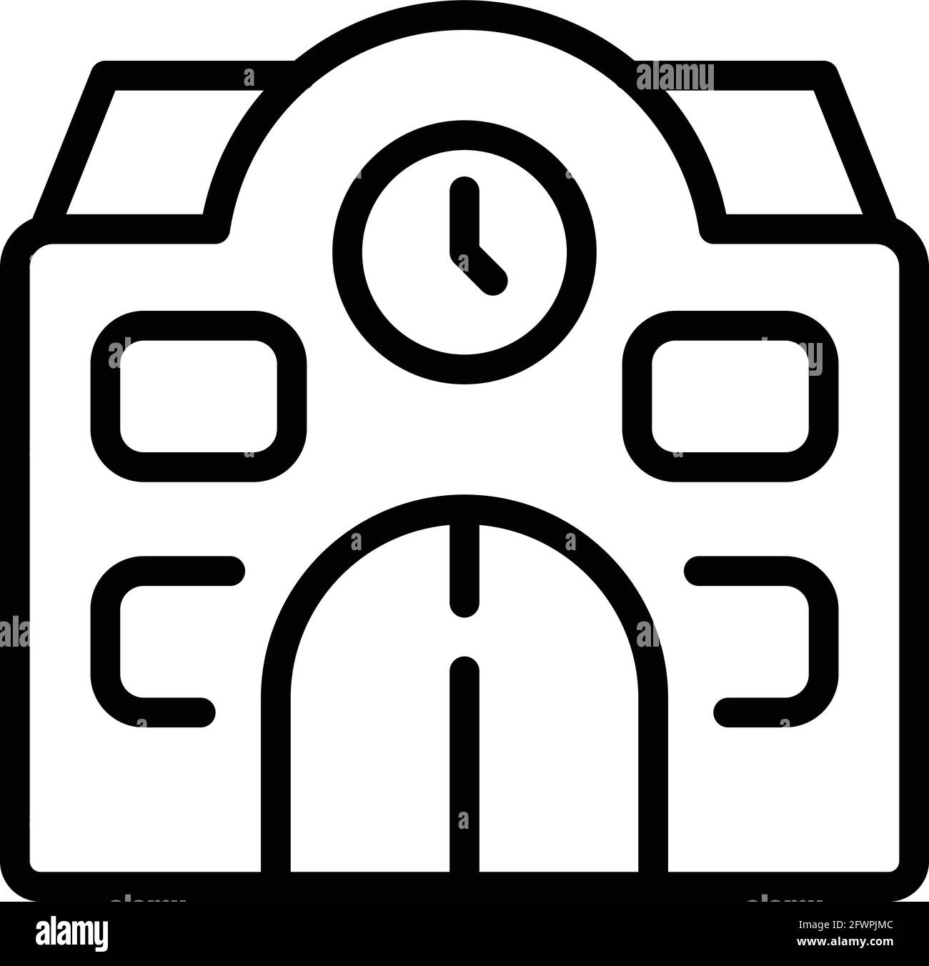 Education building icon. Outline Education building vector icon for web ...