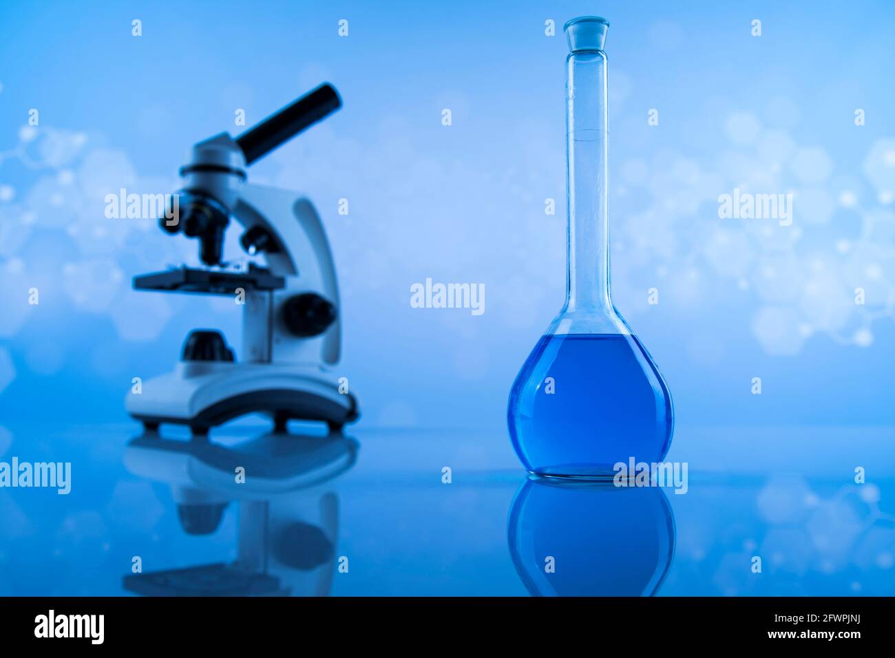 Microscope, Glassware, Laboratory beakers,Science experiment Stock ...