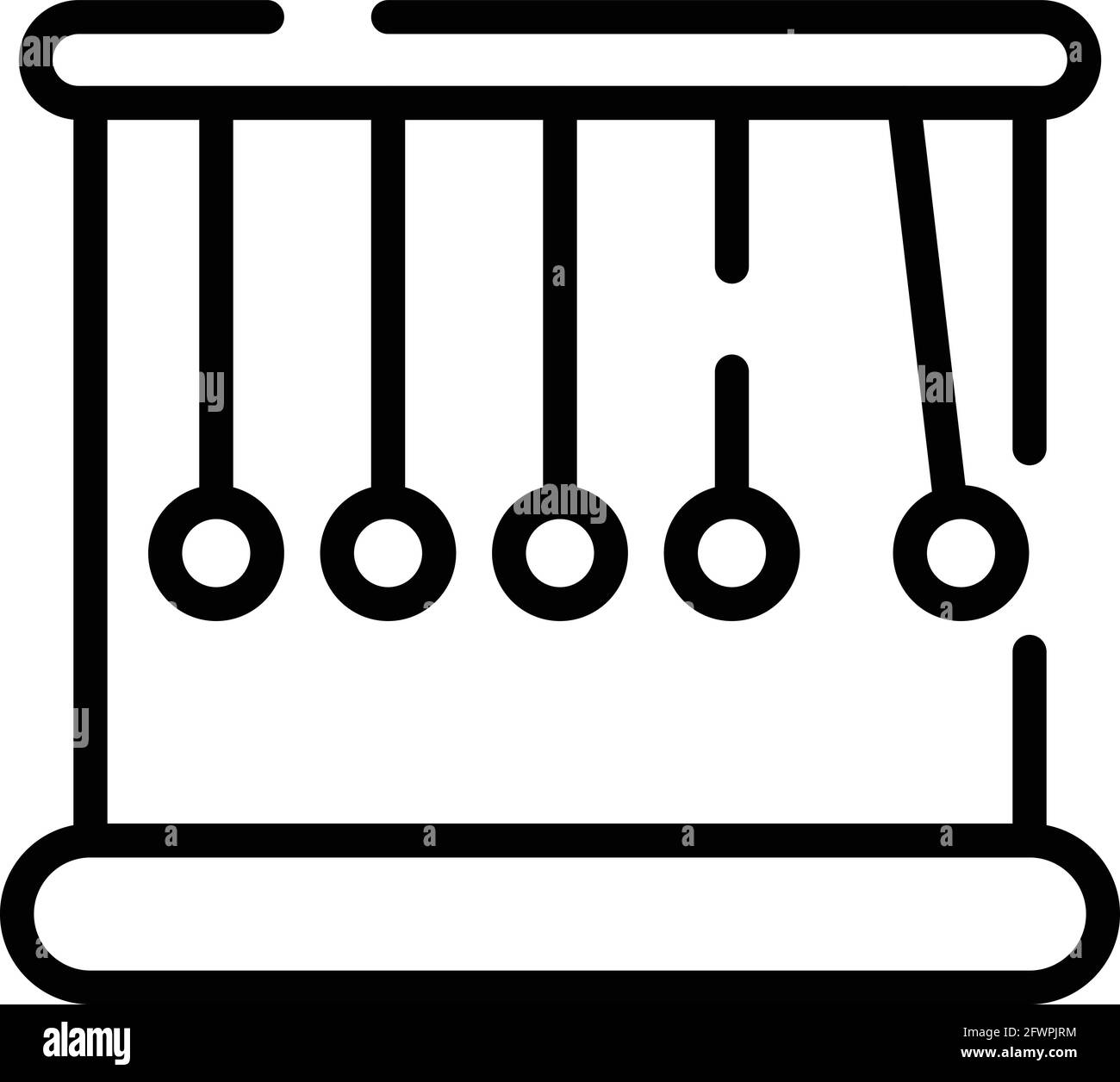 Pendulum ball icon. Outline Pendulum ball vector icon for web design ...