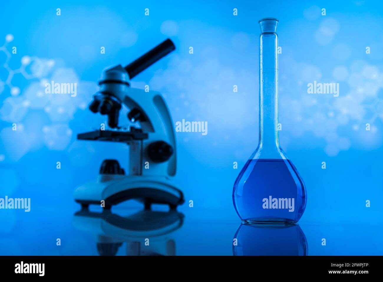 Microscope, Glassware, Laboratory beakers,Science experiment Stock ...