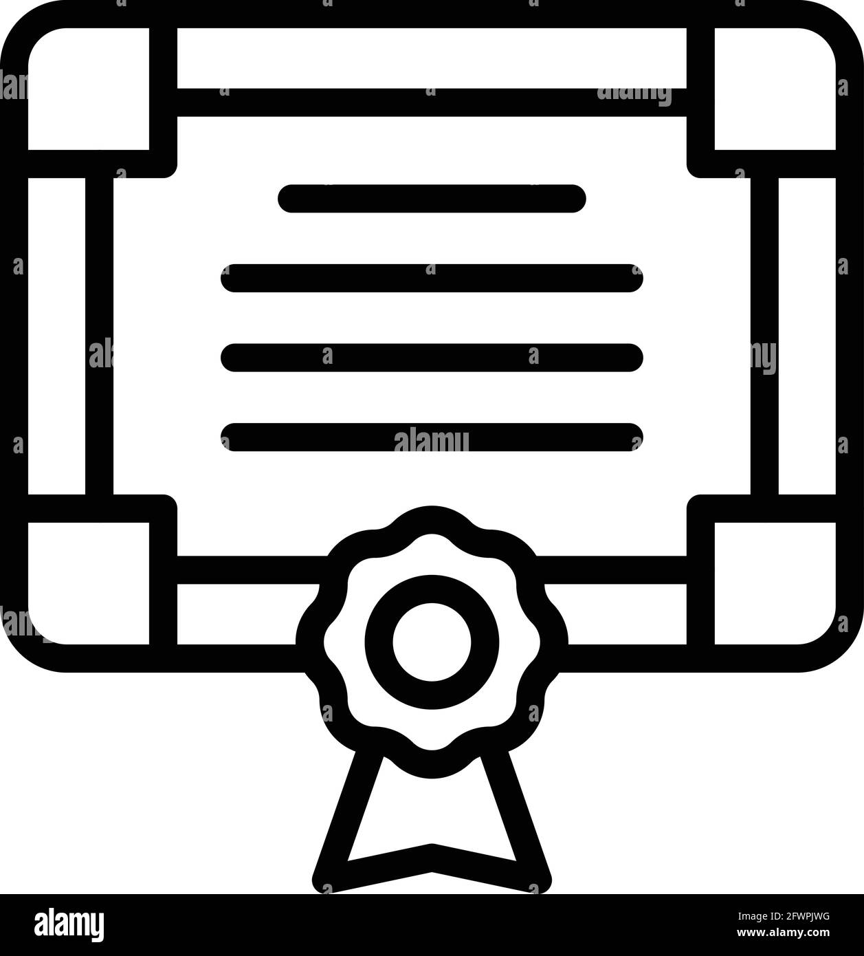 College diploma icon. Outline College diploma vector icon for web ...