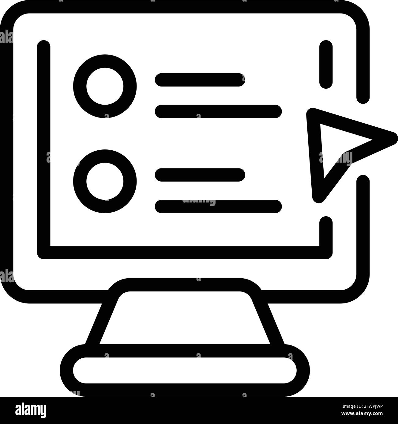 Learning tutorials icon. Outline Learning tutorials vector icon for web ...
