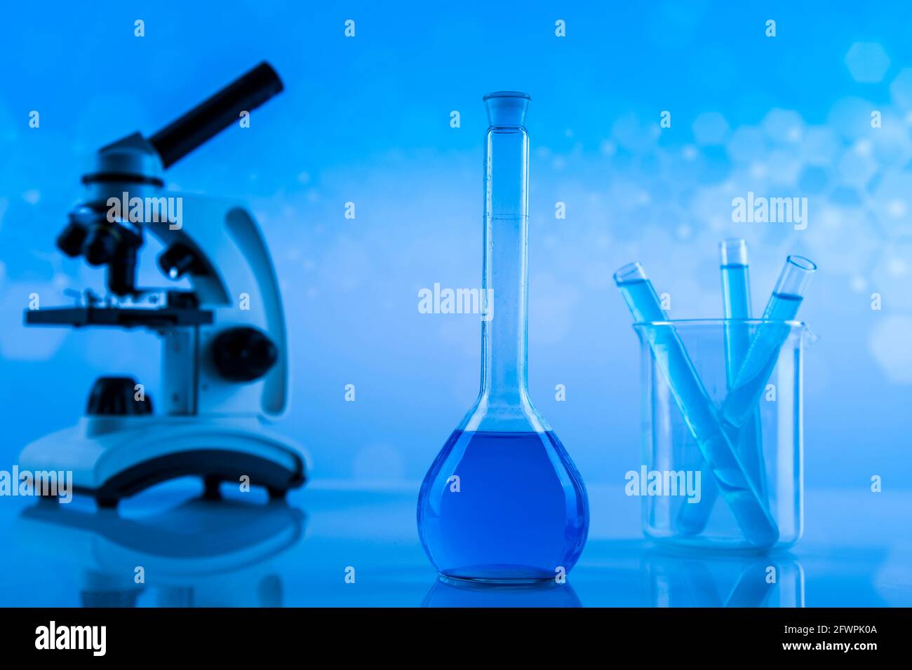 Microscope, Glassware, Laboratory beakers,Science experiment Stock ...