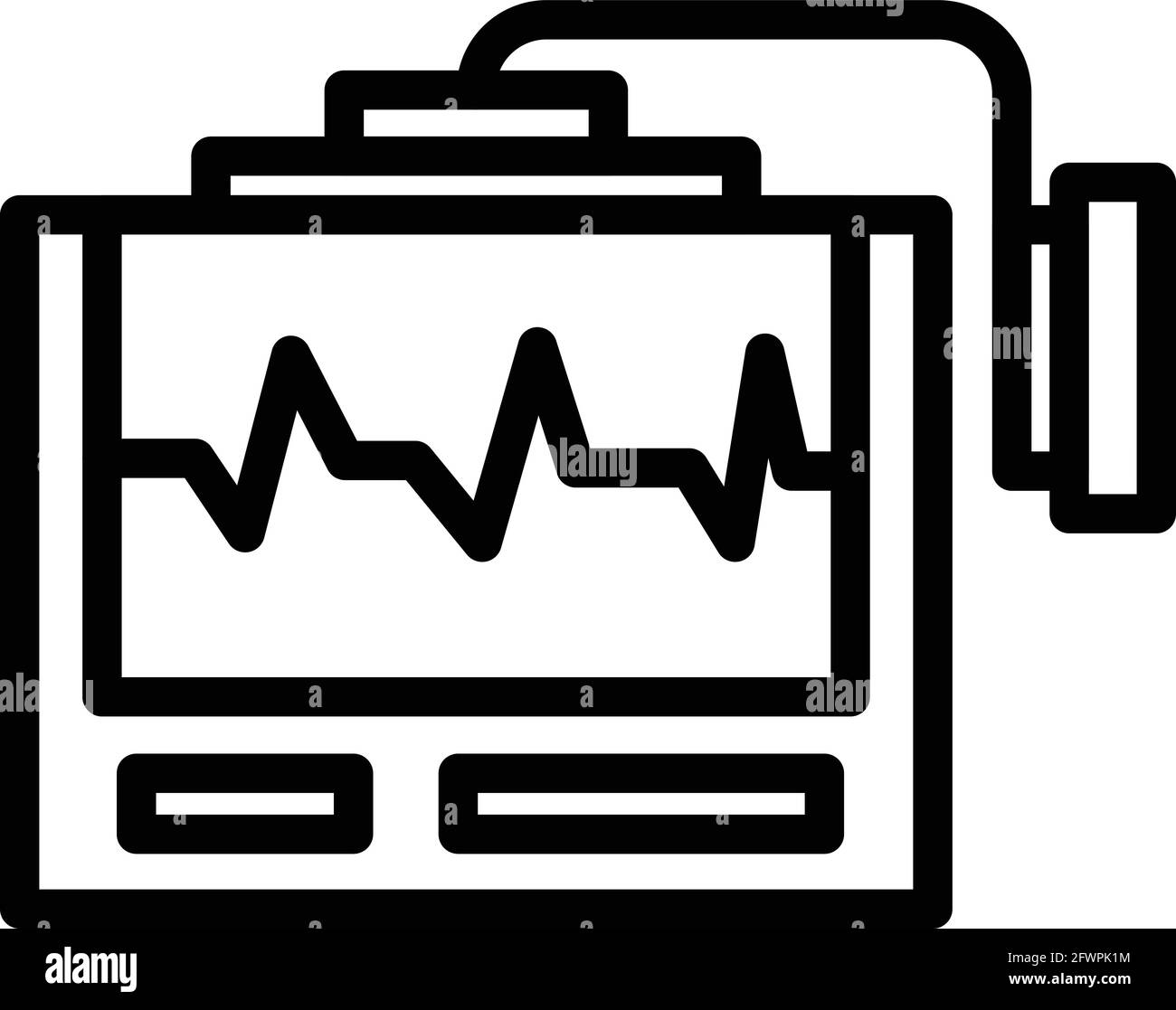 Defibrillator icon. Outline Defibrillator vector icon for web design isolated on white ...