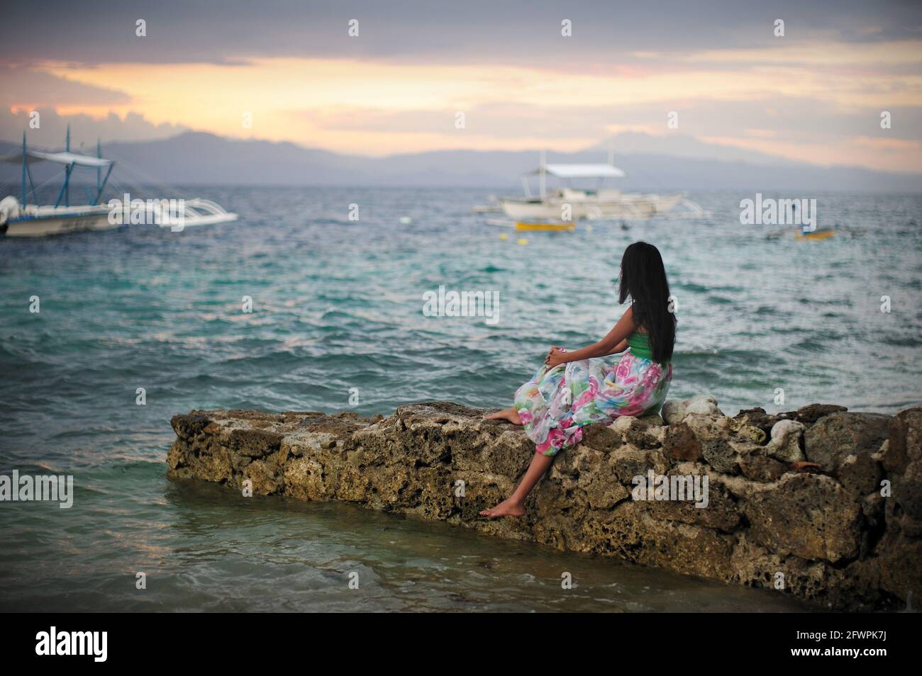 Panagsama Beach Moalboal Cebu Province Philippines Stock Photo - Alamy