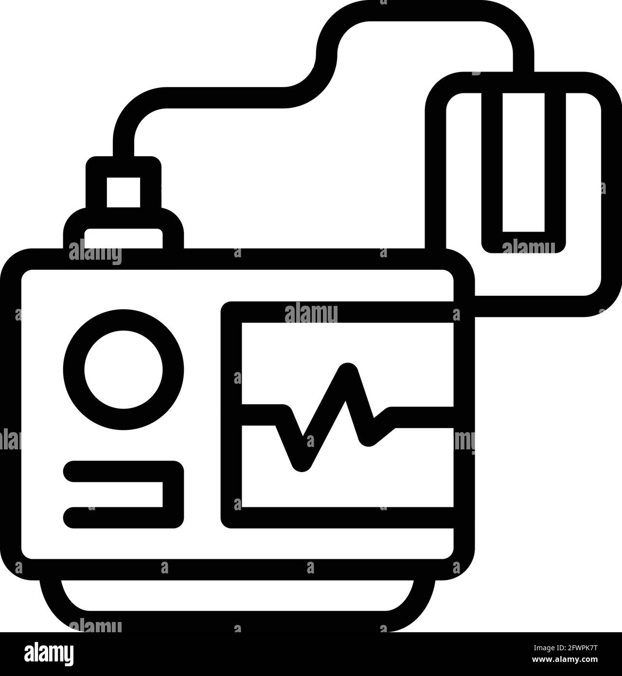 Cardiac defibrillator icon. Outline Cardiac defibrillator vector icon for web design isolated on ...