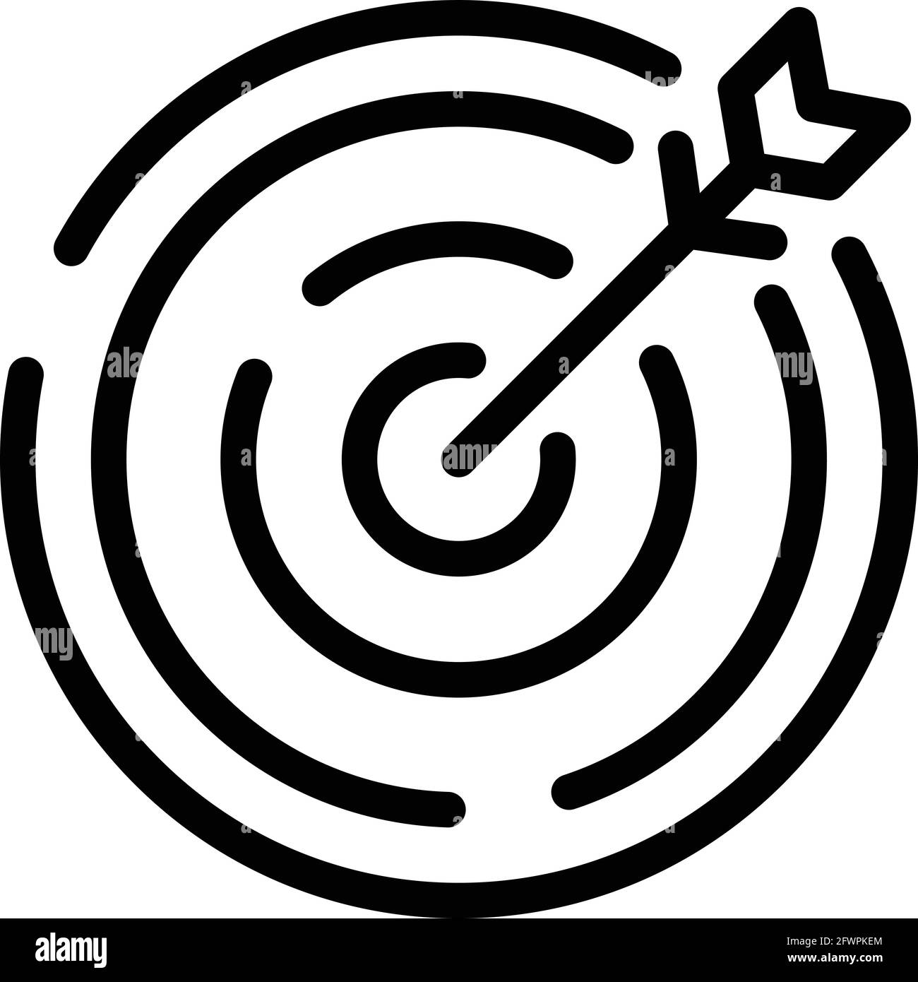 Target arrow icon. Outline Target arrow vector icon for web design ...