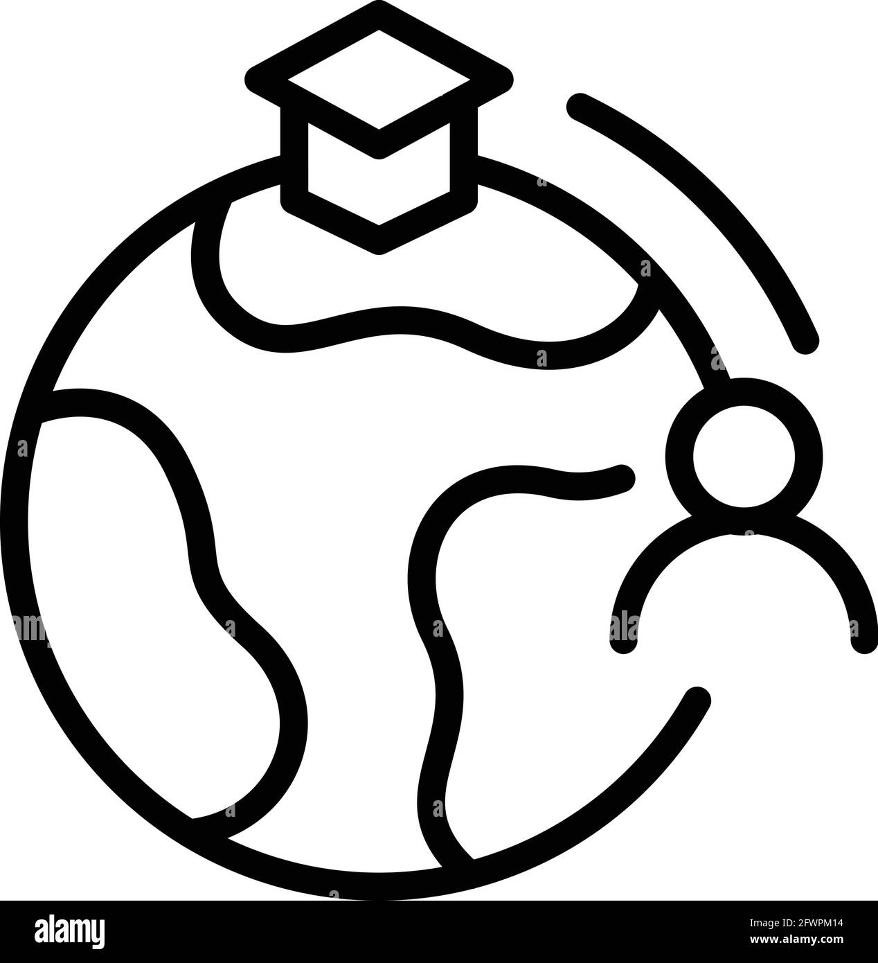 International education icon. Outline International education vector ...