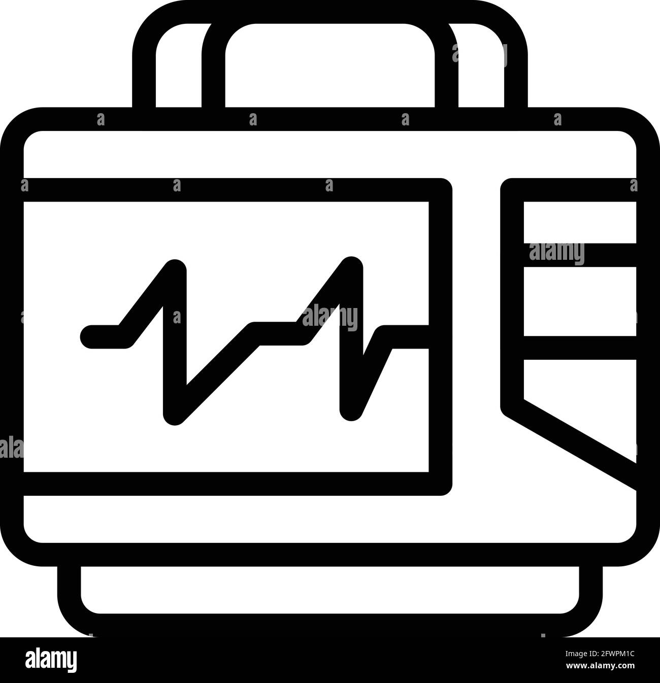 Rescue defibrillator icon. Outline Rescue defibrillator vector icon for web design isolated on ...