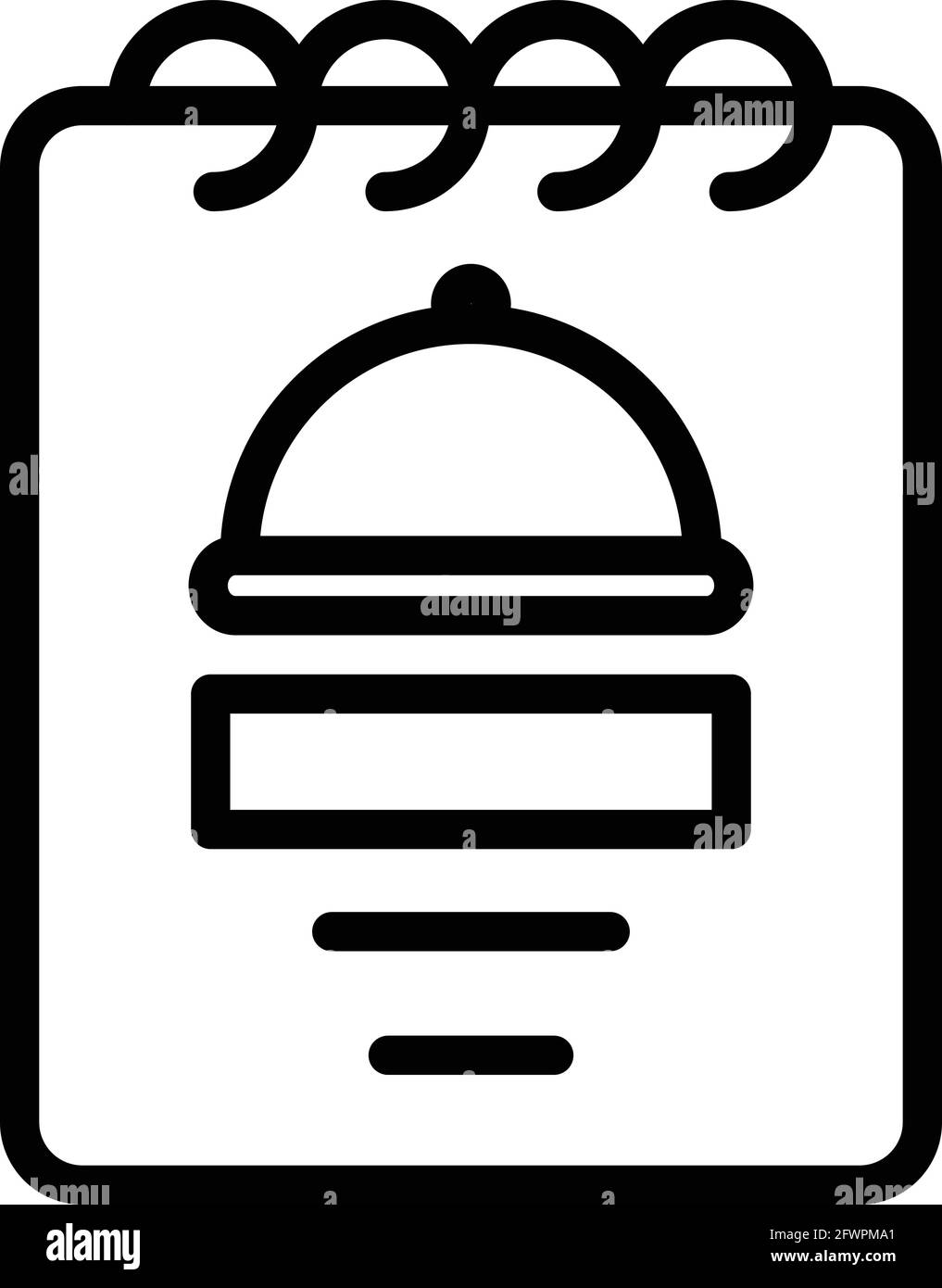 Business lunch order icon. Outline Business lunch order vector icon for ...