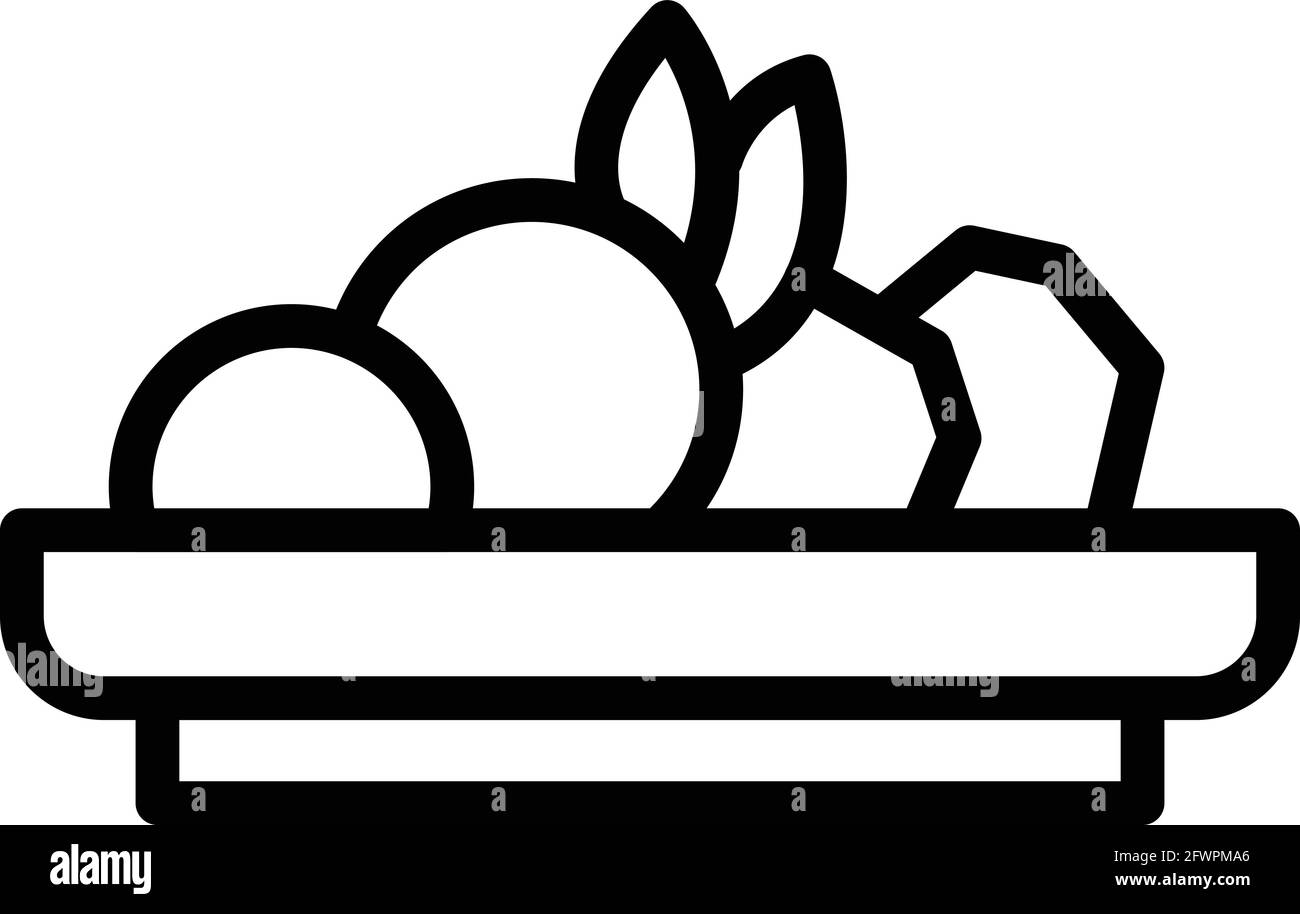 Lunch plate icon. Outline Lunch plate vector icon for web design ...