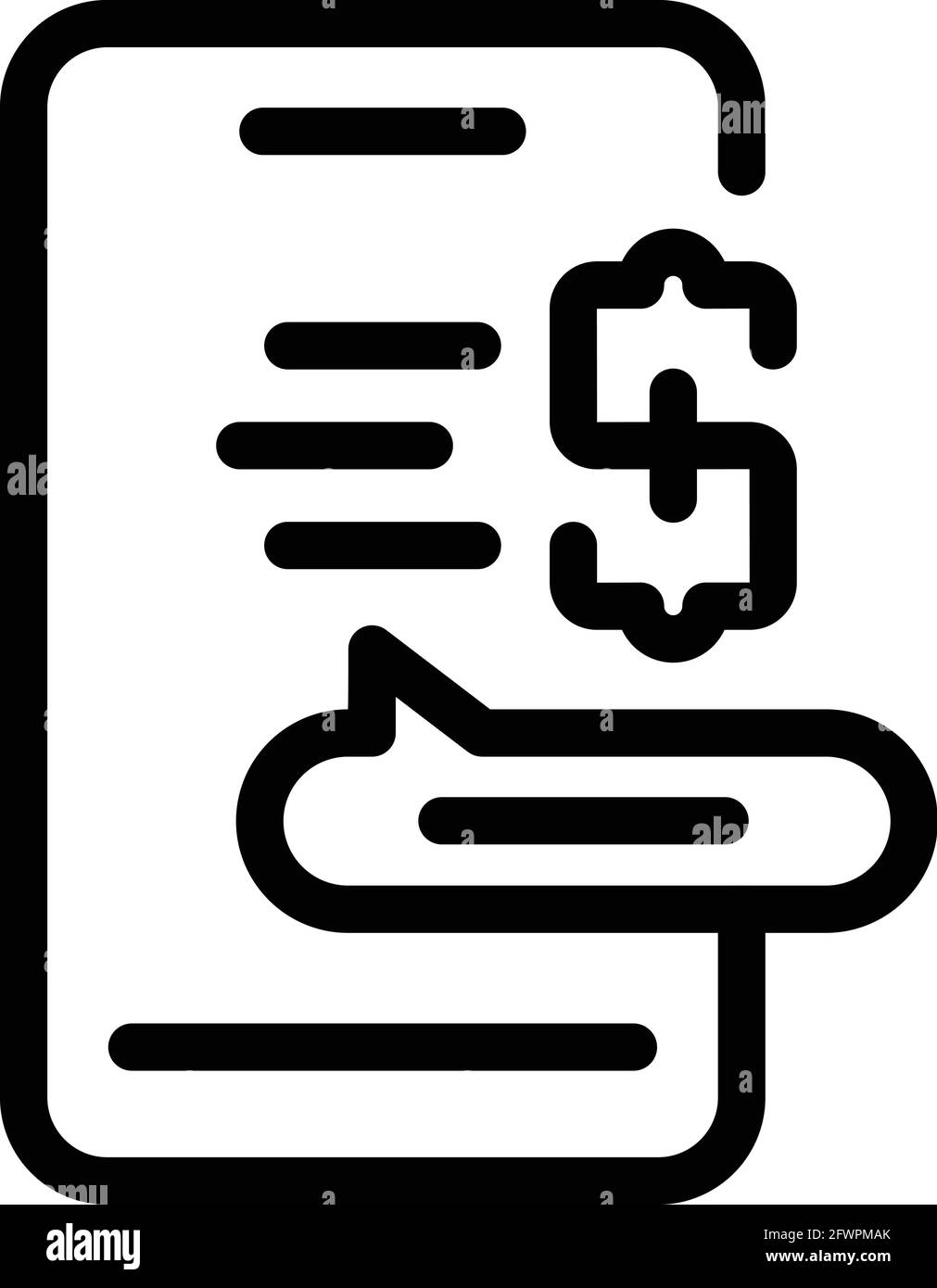 Financial assistance icon. Outline Financial assistance vector icon for ...