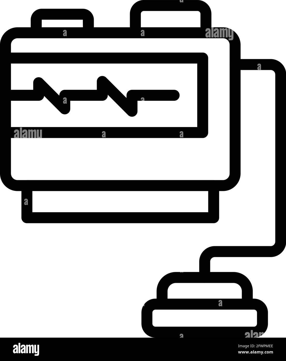 Pacemaker icon. Outline Pacemaker vector icon for web design isolated ...