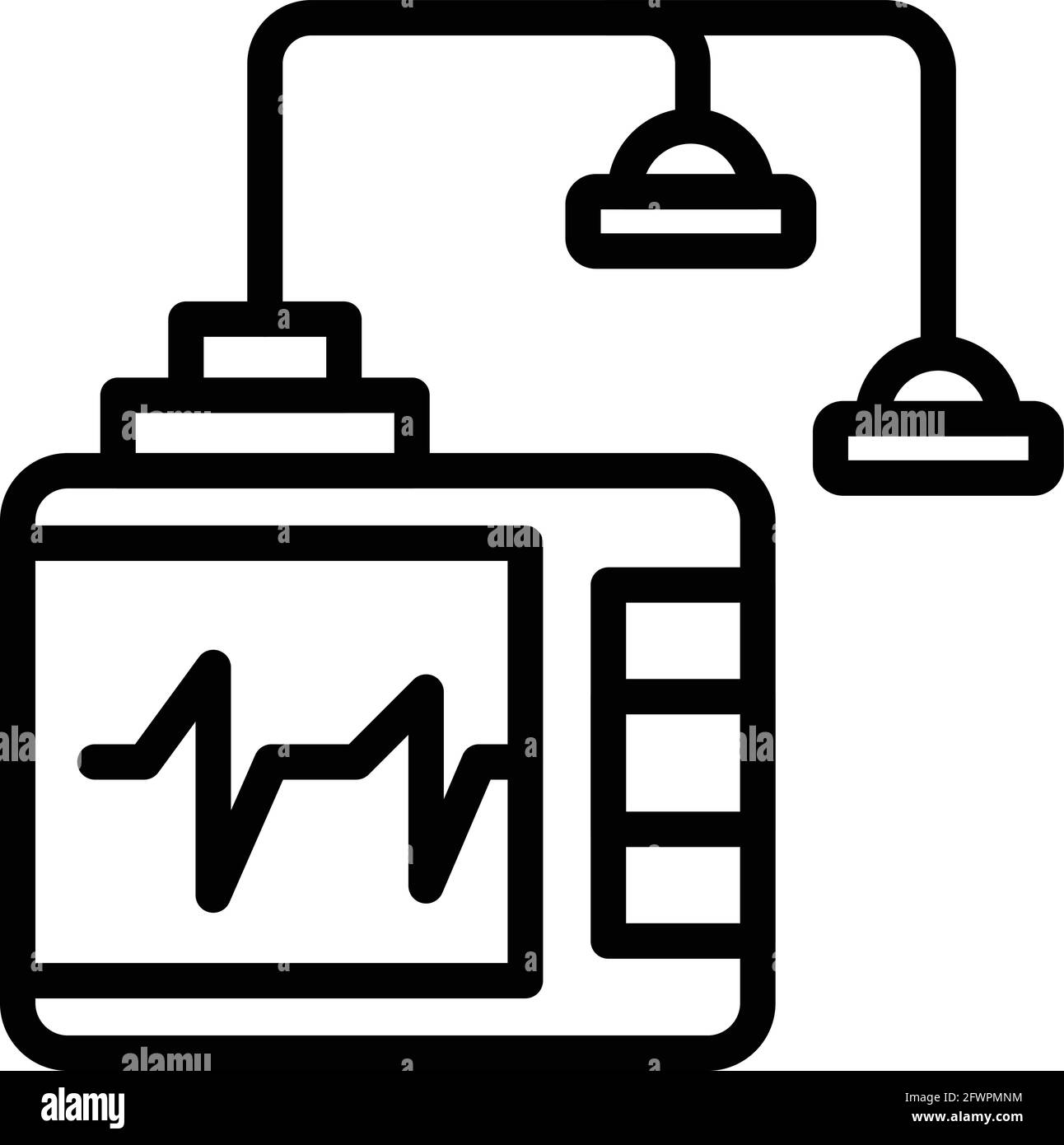 Defibrillator equipment icon. Outline Defibrillator equipment vector icon for web design ...