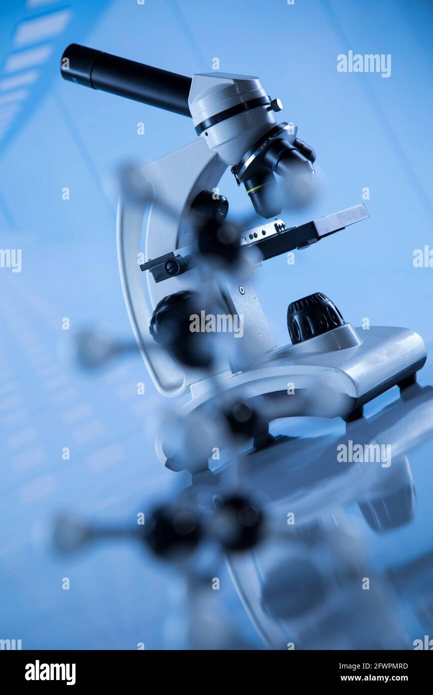 Atom, Microscope, Laboratory equipment Stock Photo - Alamy