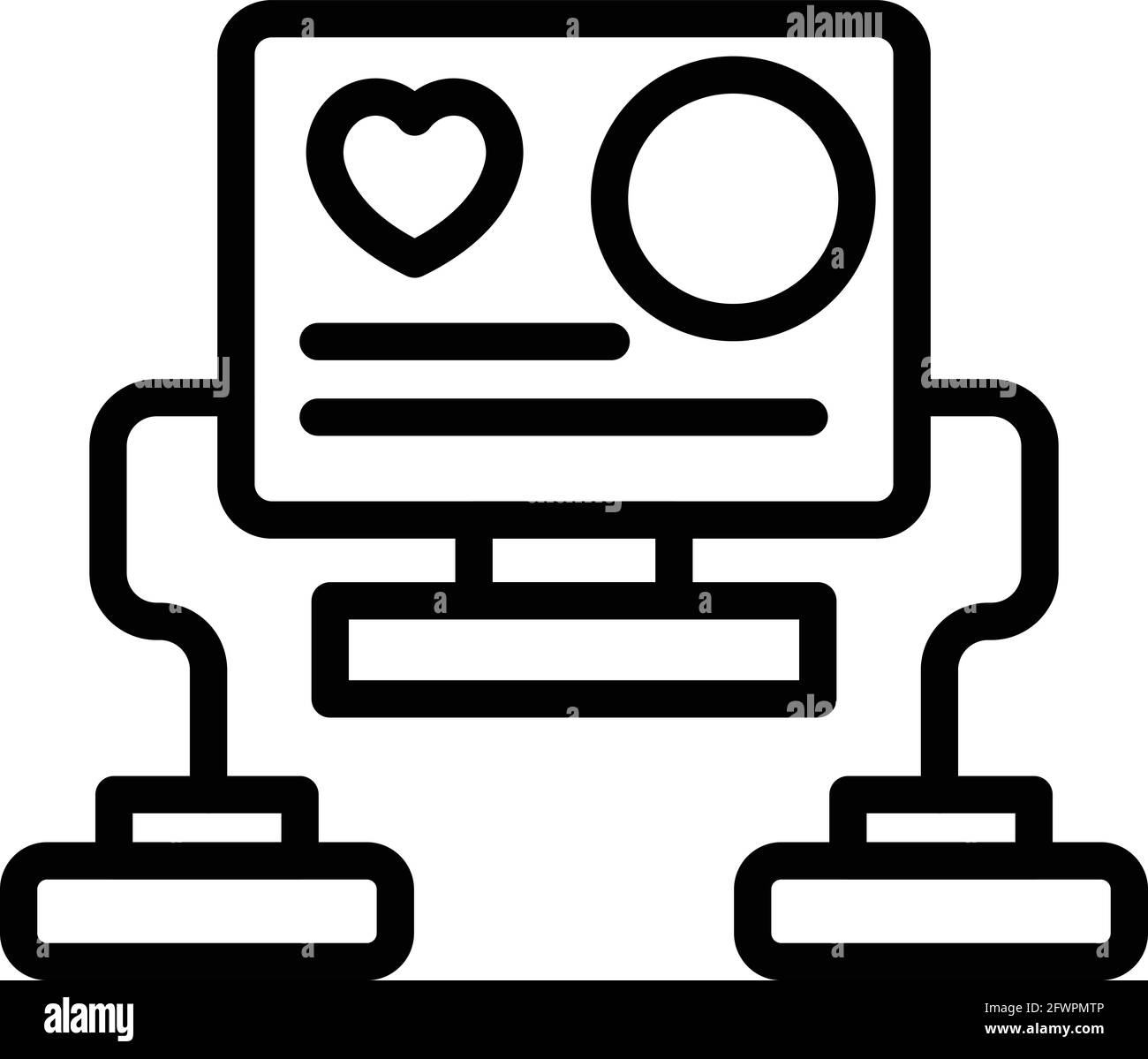 Automated defibrillator icon. Outline Automated defibrillator vector icon for web design ...