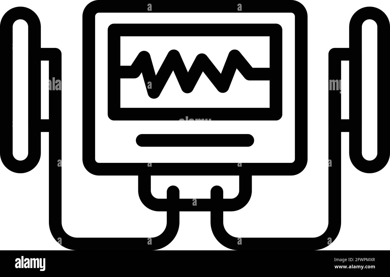 Aed defibrillator icon. Outline Aed defibrillator vector icon for web design isolated on white ...