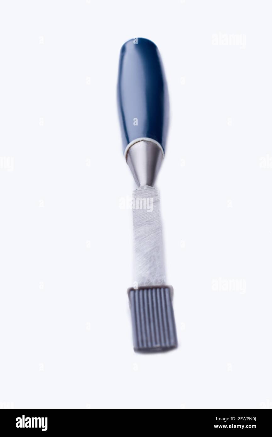 Flat chisel isolated on white background Stock Photo - Alamy