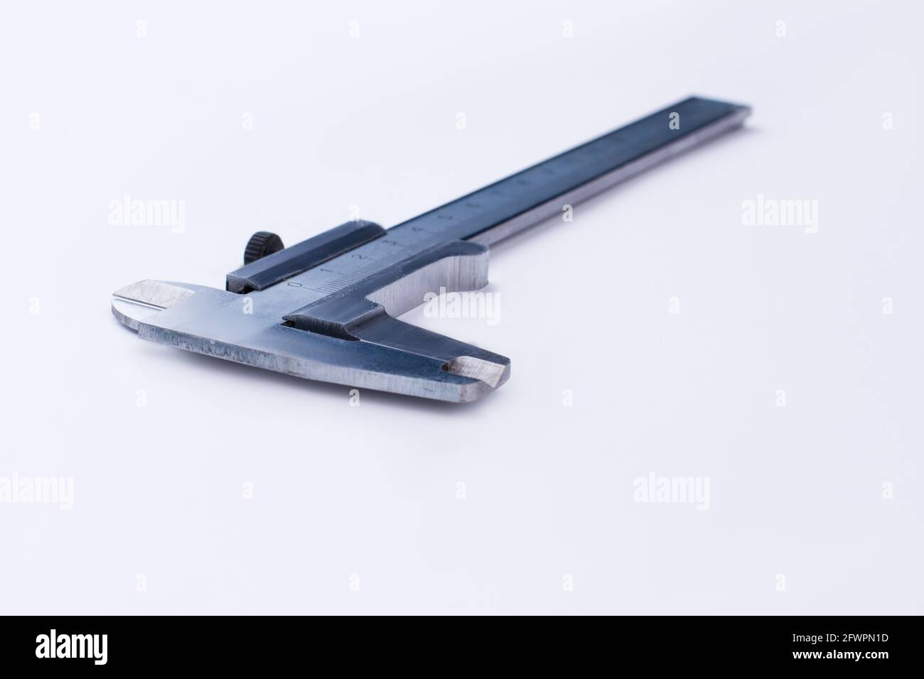 Precision measurement tool. Caliper isolated on white background Stock ...