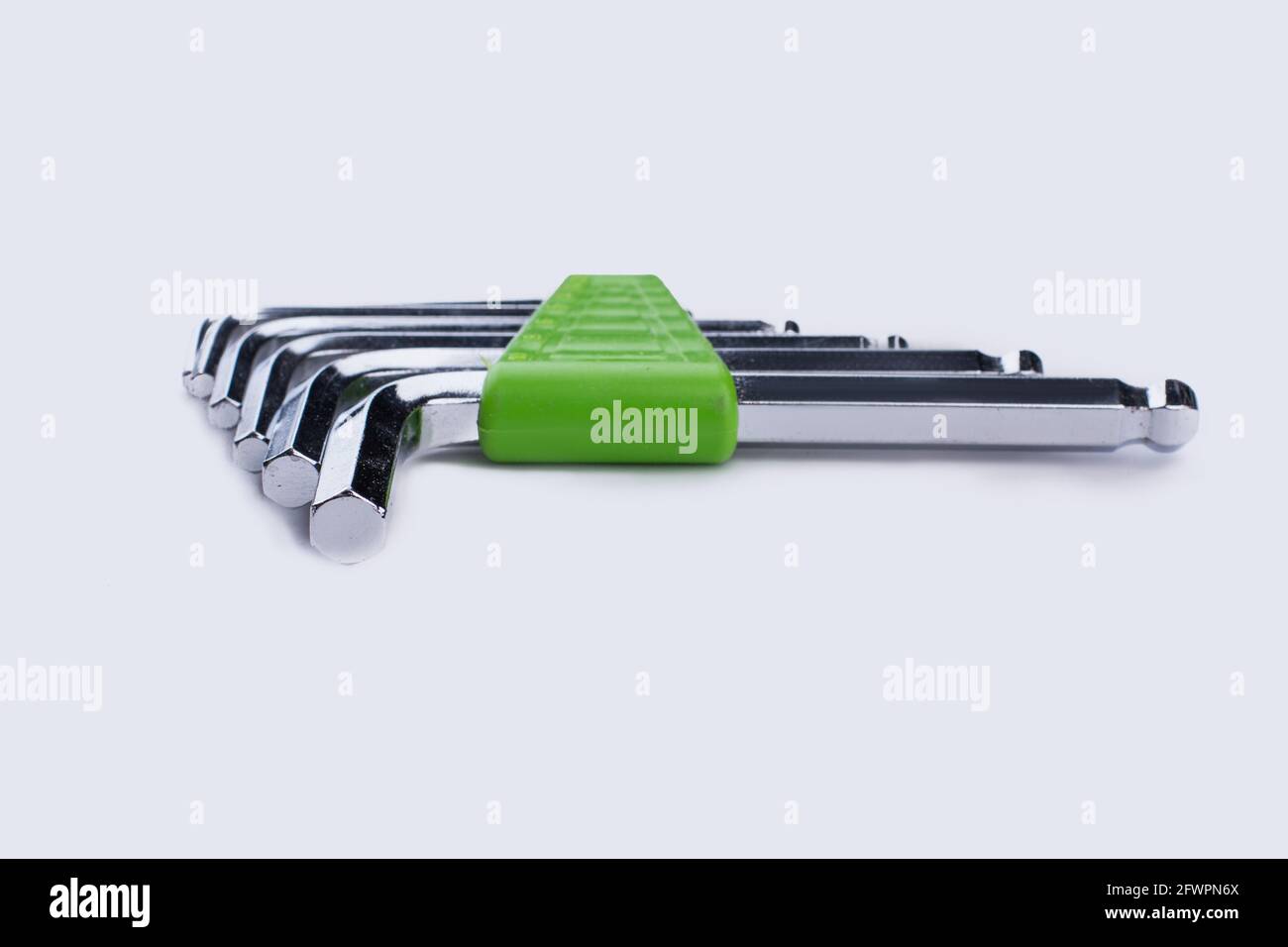 Hex key set on white background Stock Photo - Alamy