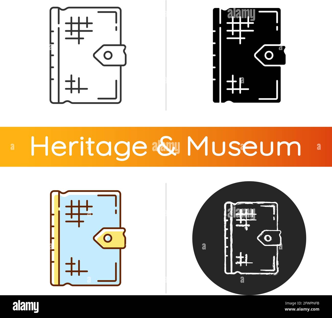 Vintage manuscript book Stock Vector Images - Alamy