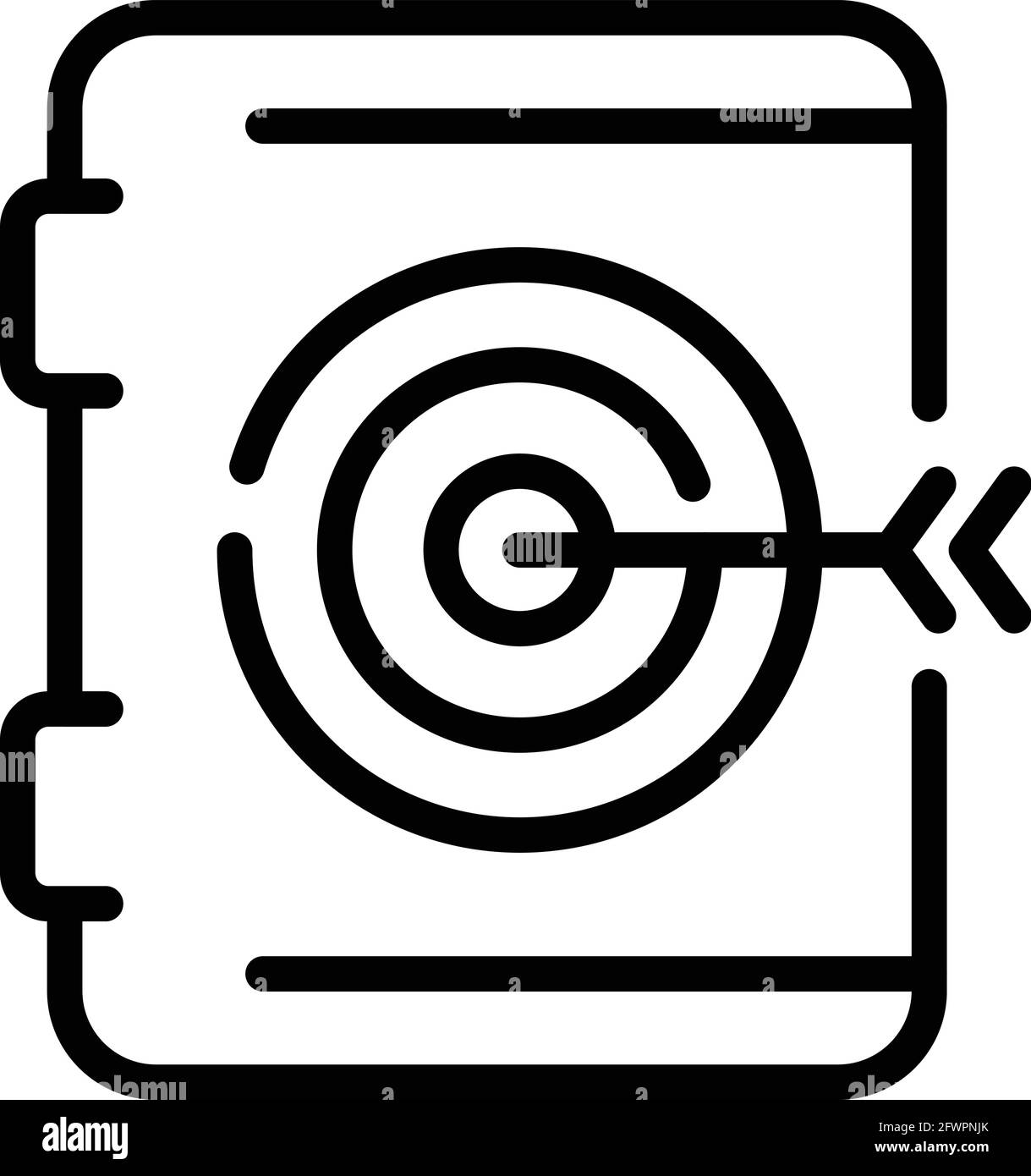Education target icon. Outline Education target vector icon for web ...