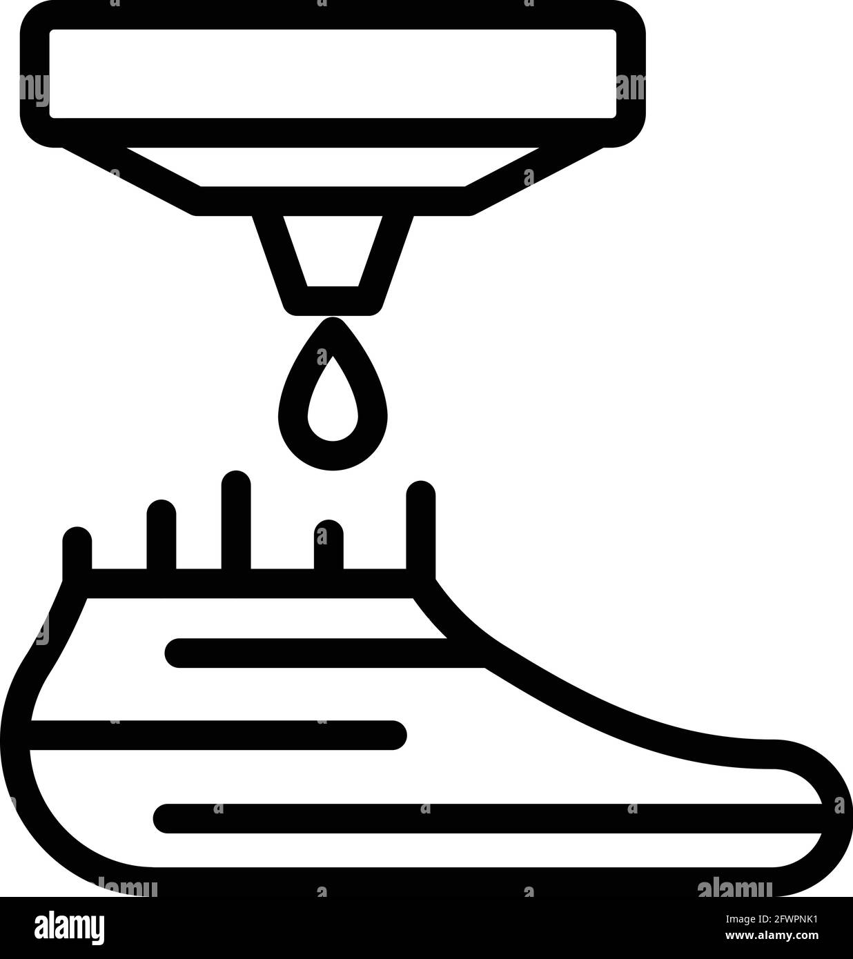Artificial leg icon. Outline Artificial leg vector icon for web design ...