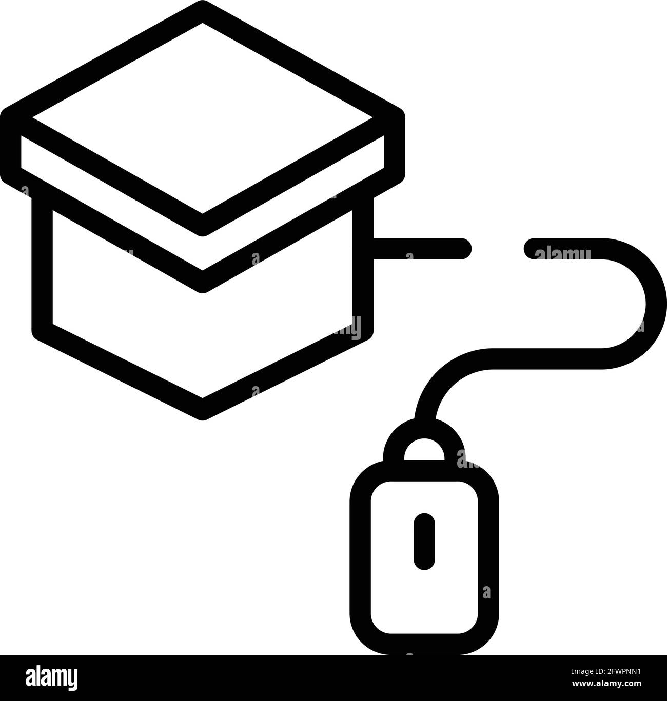 Distance learning icon. Outline Distance learning vector icon for web ...