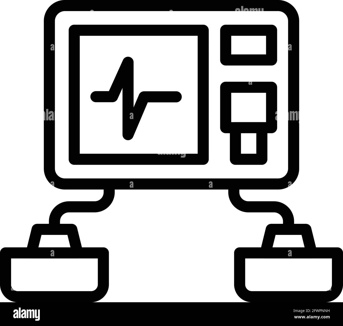 Defibrillator technology icon. Outline Defibrillator technology vector ...