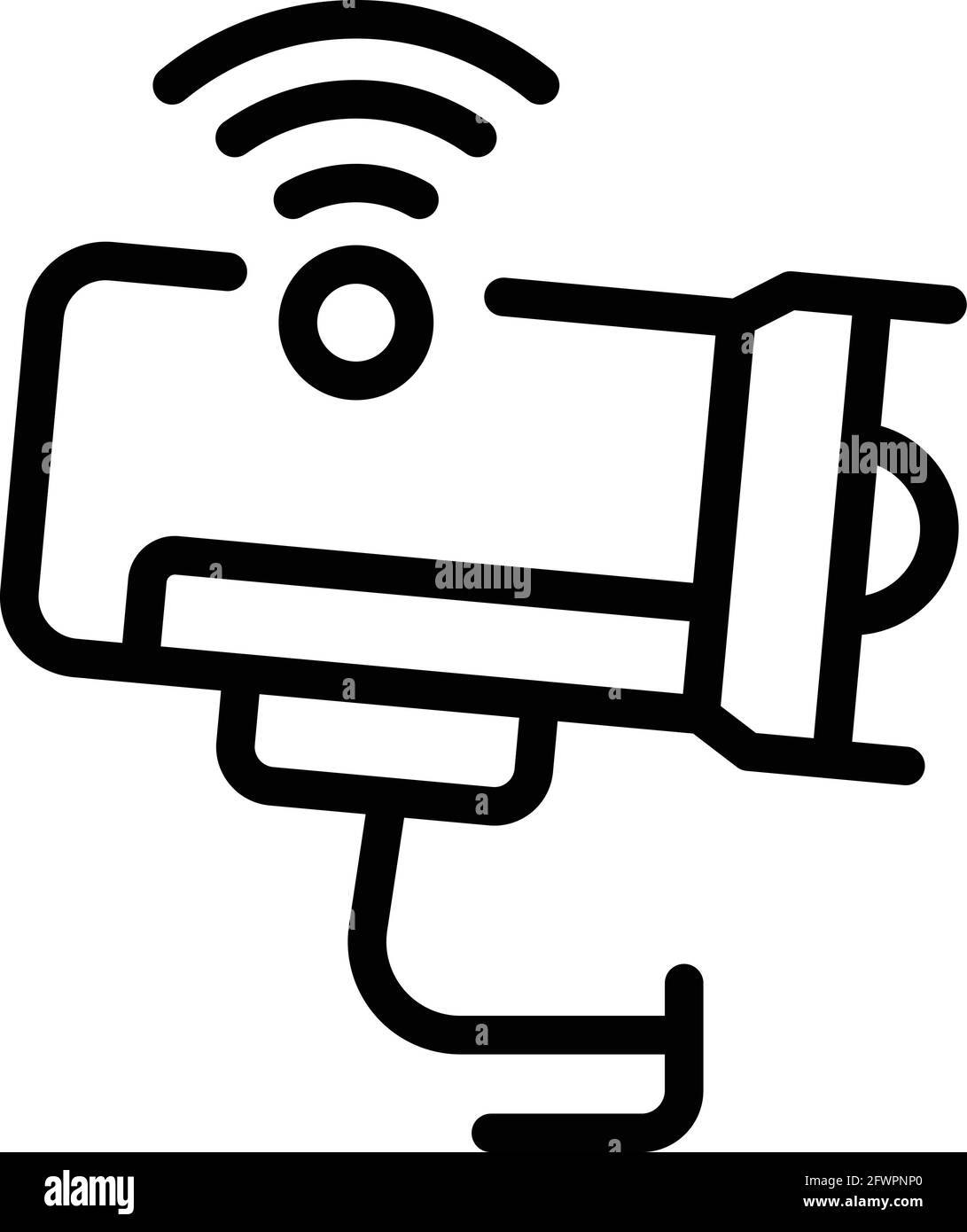 Wireless video camera icon. Outline Wireless video camera vector icon ...