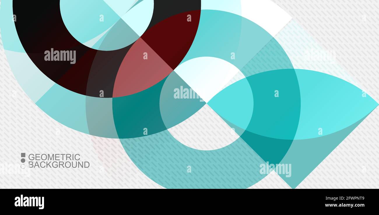 Abstract colorful background template with blended geometric shapes ...