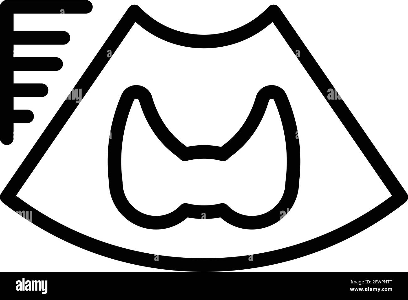 Diagnosis ultrasound icon. Outline Diagnosis ultrasound vector icon for ...