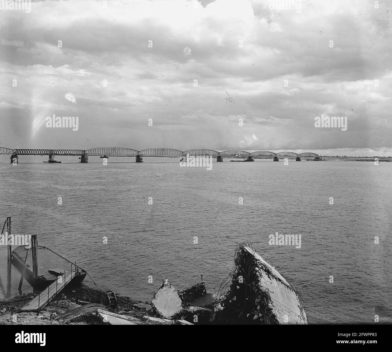 Moerdijk bridge overview, August 19, 1946, overviews, The Netherlands ...