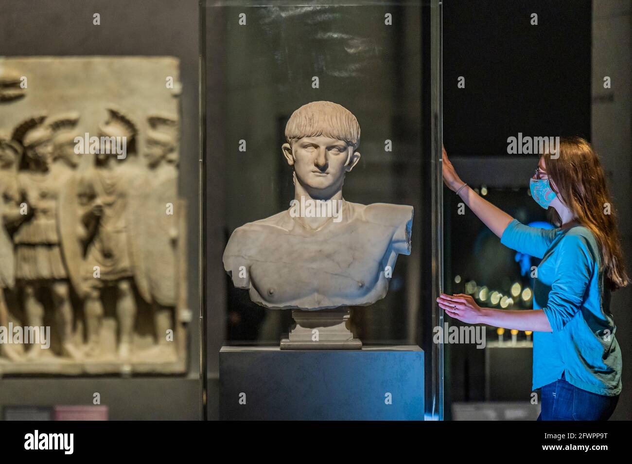 London, UK. 24 May 2021. Portrait of Nero (type II), AD 54-9 - Nero ...