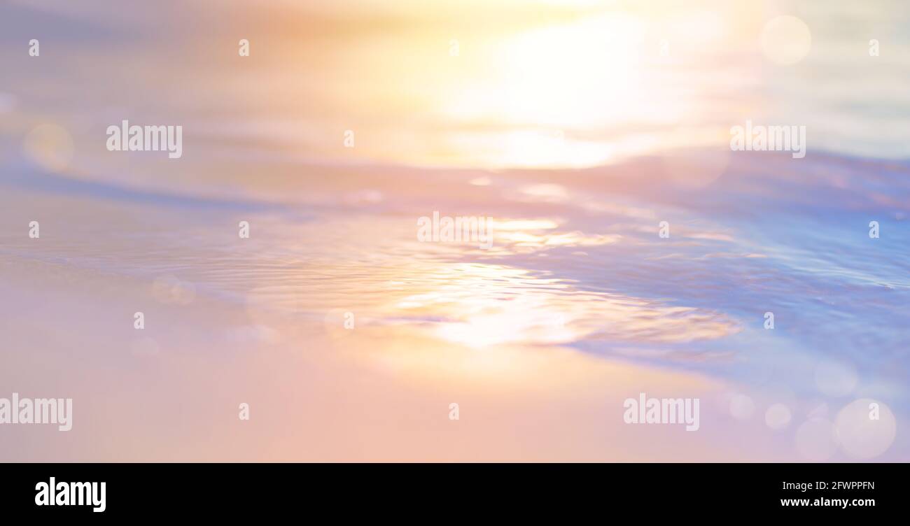 Bokeh sunset light background on summer sea beach Stock Photo - Alamy