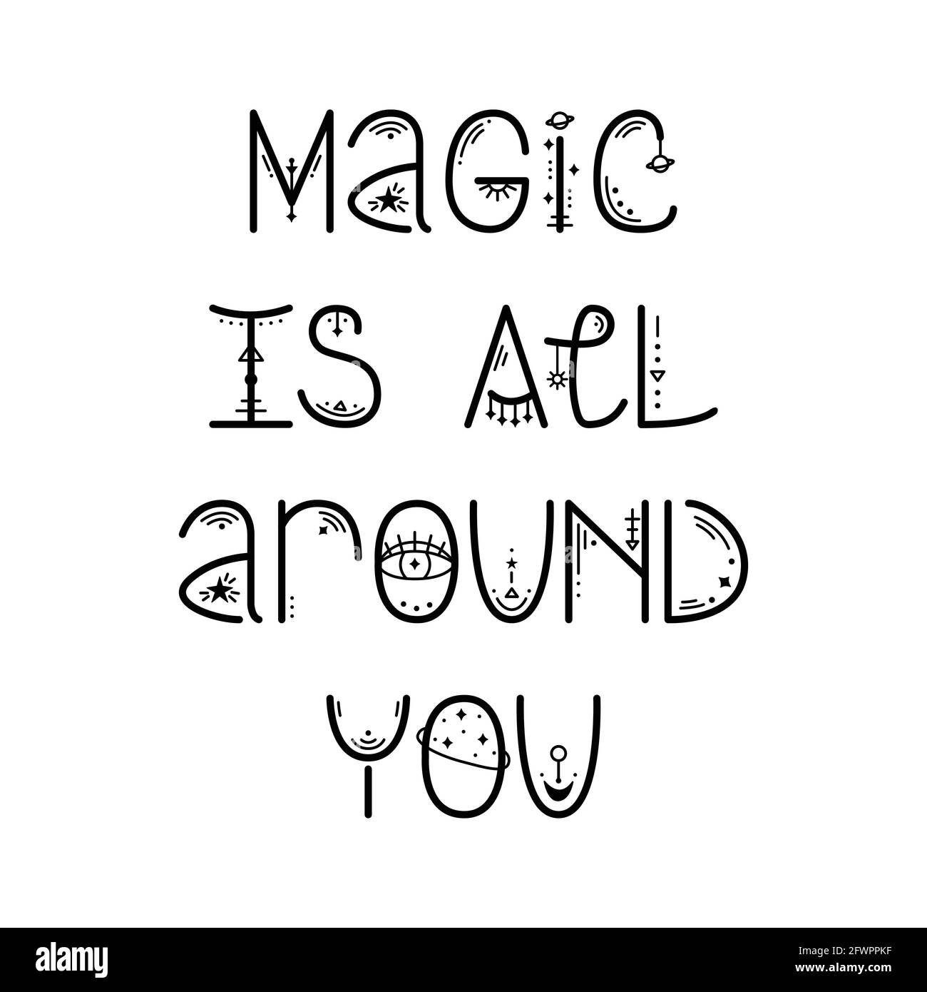 The mystery astrological phrase. Magical lettering - Magic is all ...