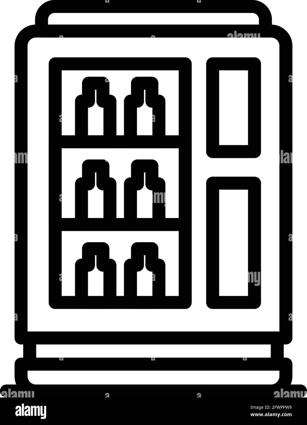 Mineral water machine icon. Outline Mineral water machine vector icon ...