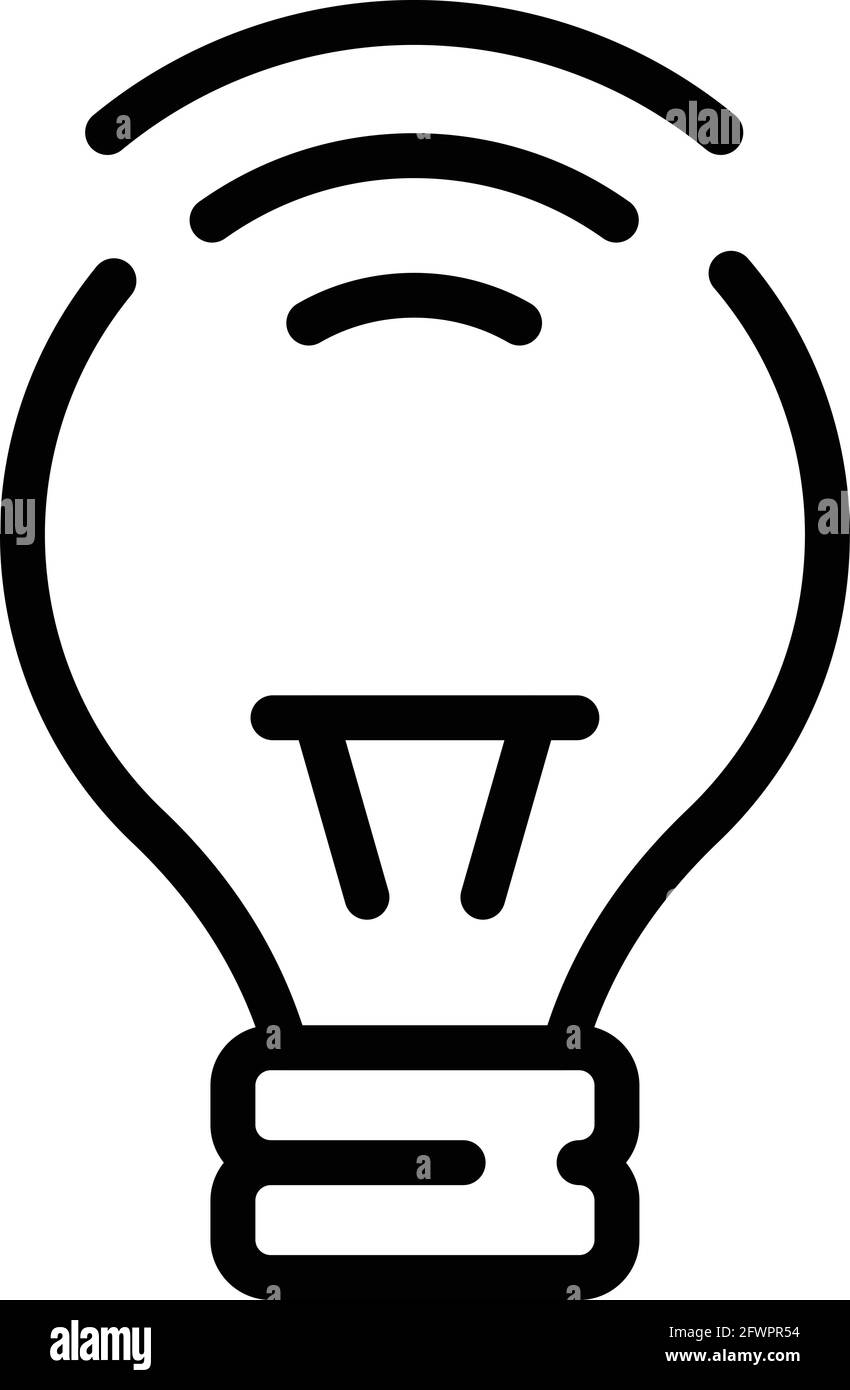 Bulb sensor icon. Outline Bulb sensor vector icon for web design ...