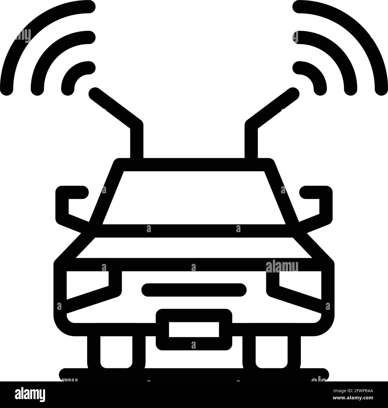 Autonomous vehicle icon. Outline Autonomous vehicle vector icon for web ... Autonomous vehicle icon. Outline Autonomous vehicle vector icon for web ...