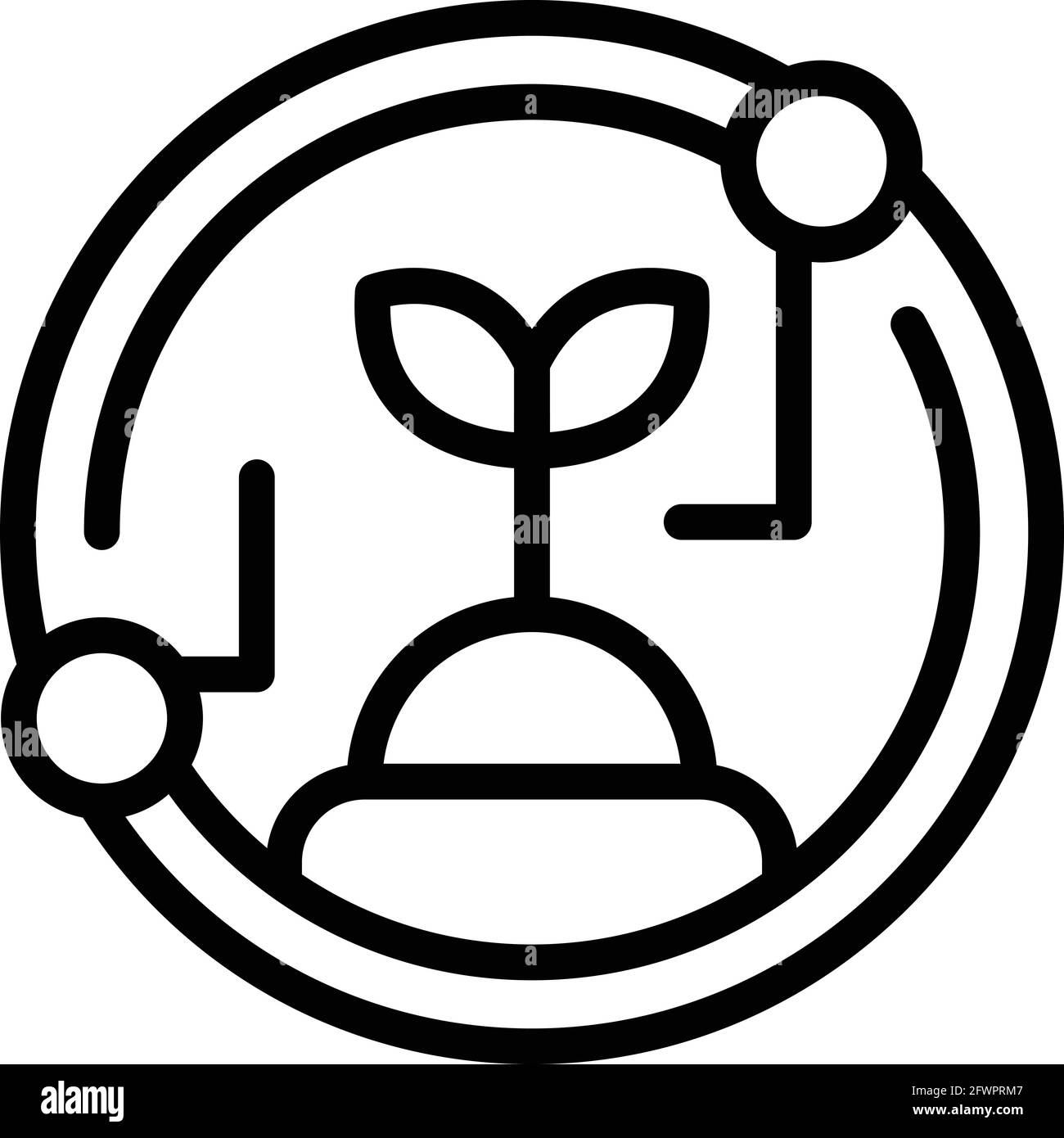 Smart farm icon. Outline Smart farm vector icon for web design isolated ...