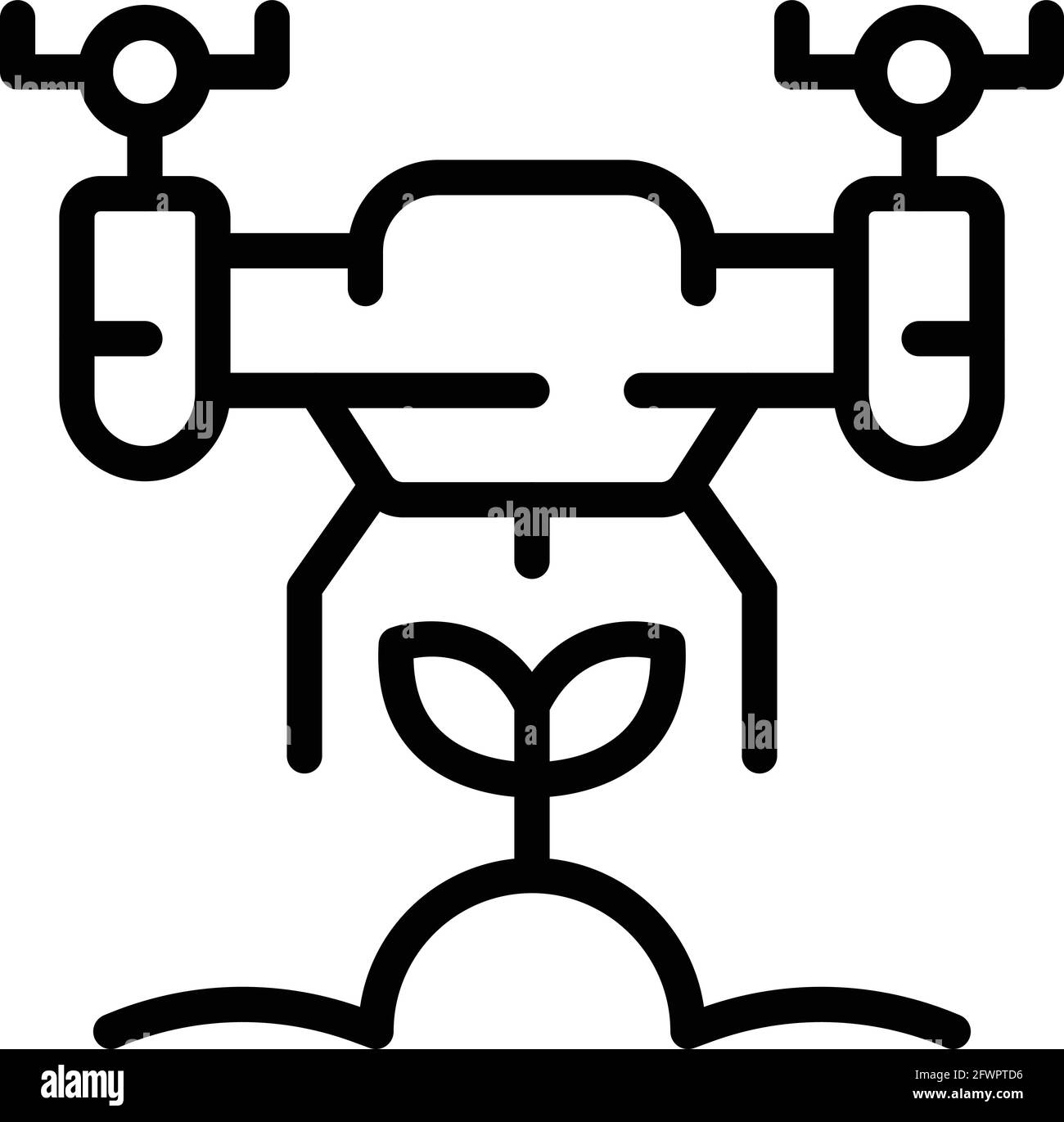 Drone sprayer icon. Outline Drone sprayer vector icon for web design ...