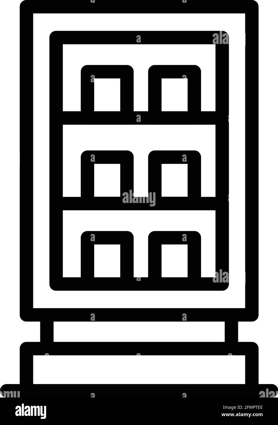 Bottle drink machine icon. Outline Bottle drink machine vector icon for ...