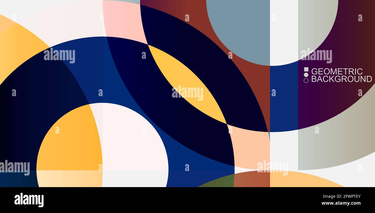 Abstract colorful background template with blended geometric shapes ...