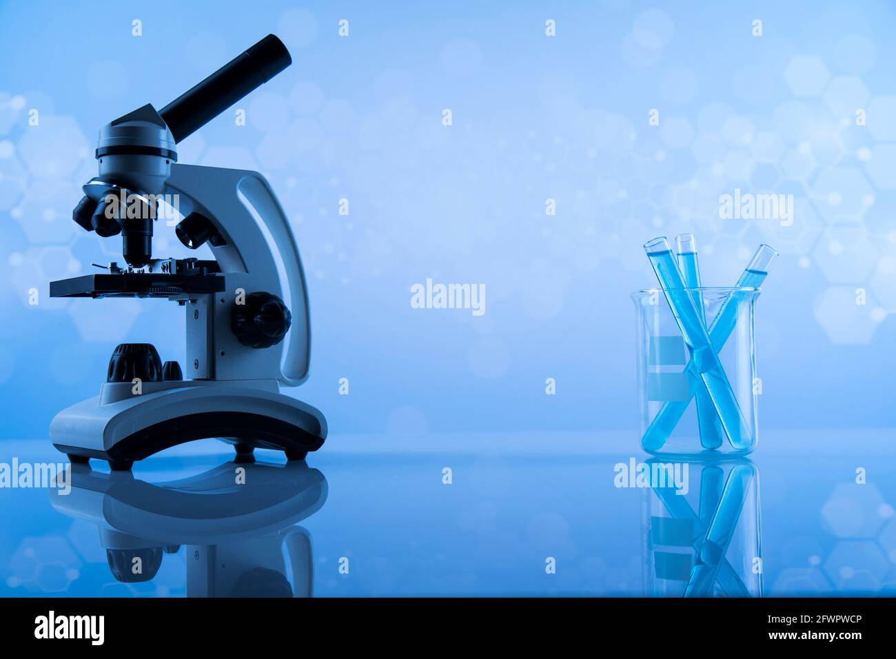 Microscope, Glassware, Laboratory beakers,Science experiment Stock ...